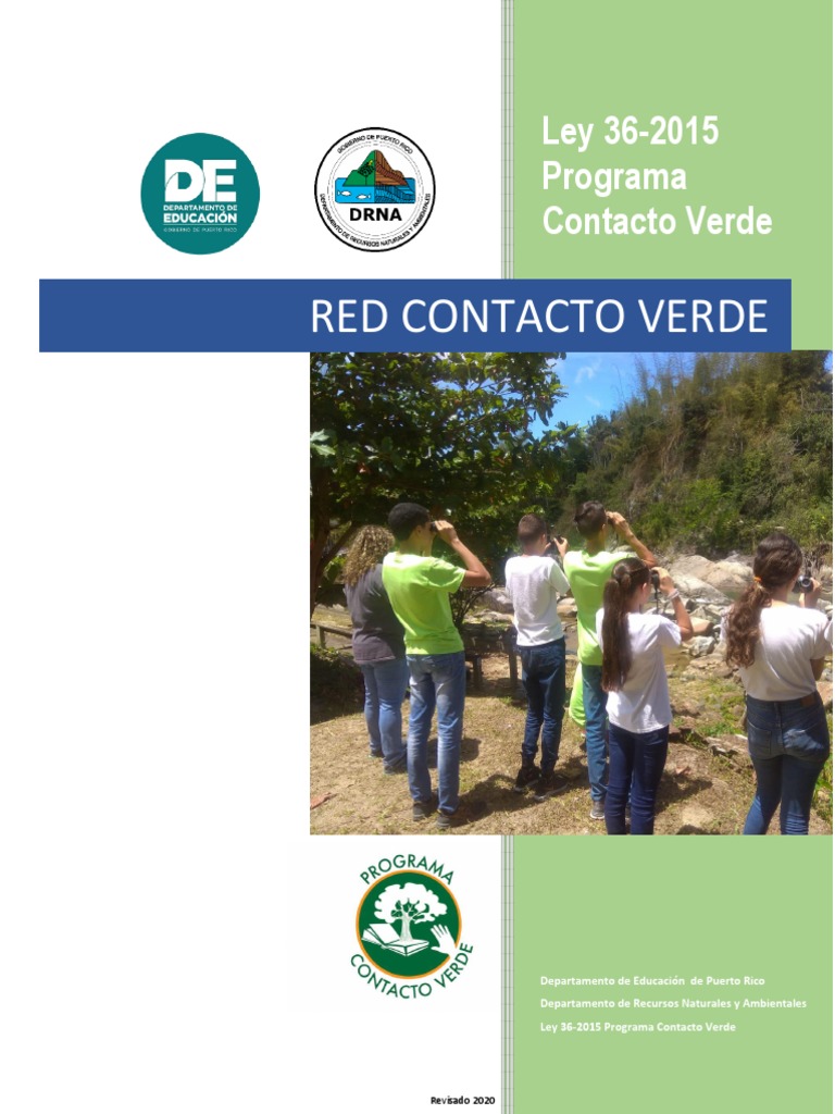 RED CONTACTO VERDE Version 2020 | PDF | Puerto Rico | Entorno natural