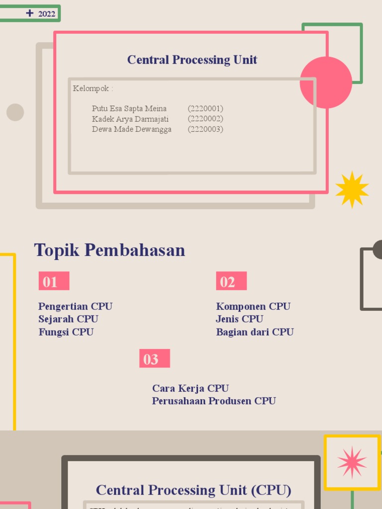 Pengantar Teknologi Informasi - CPU | PDF