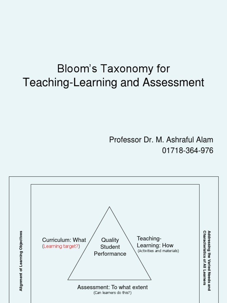 Bloom's Texonomy | PDF | Learning | Psychology