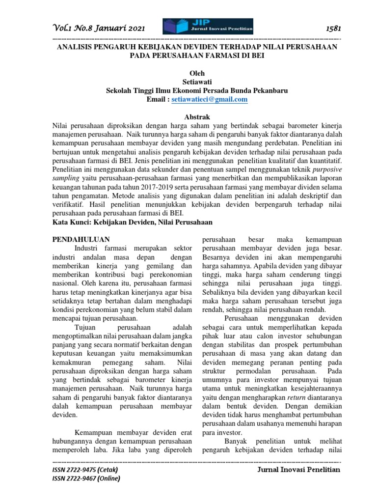 308-Article Text-815-1-10-20201220 | PDF | Pengelolaan Keuangan & Uang