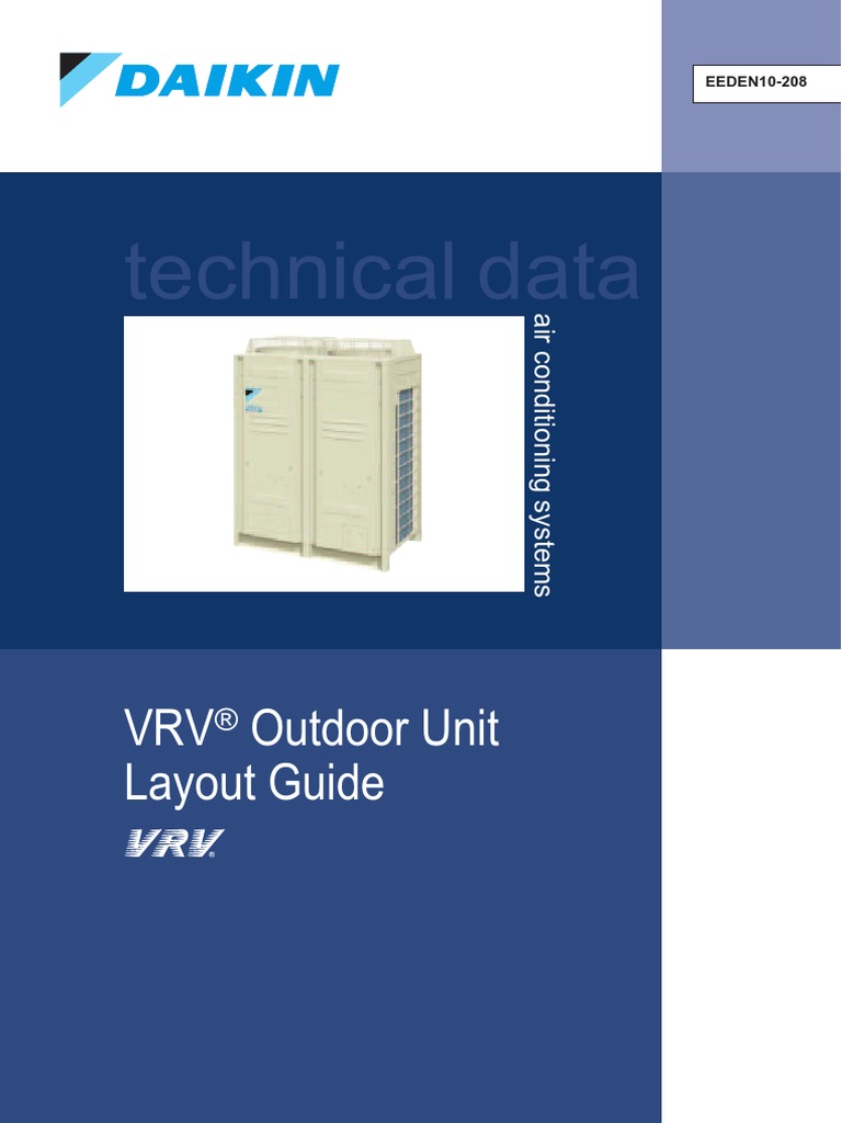 Outdoor Unit Layout Guide_Data Books_English | PDF | Duct (Flow) | Mechanical Engineering