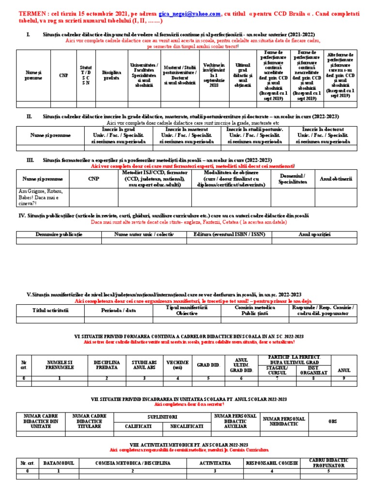 CCD Tabele 22-23 | PDF