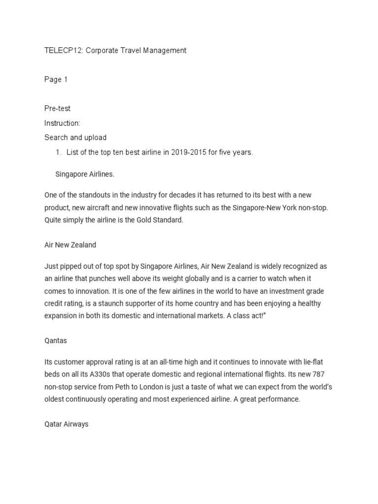 Pretest 3 Pdf Business Class Aviation 