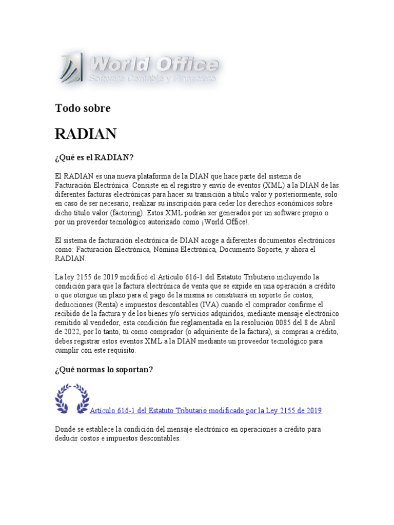 RADIAN | PDF | Factura