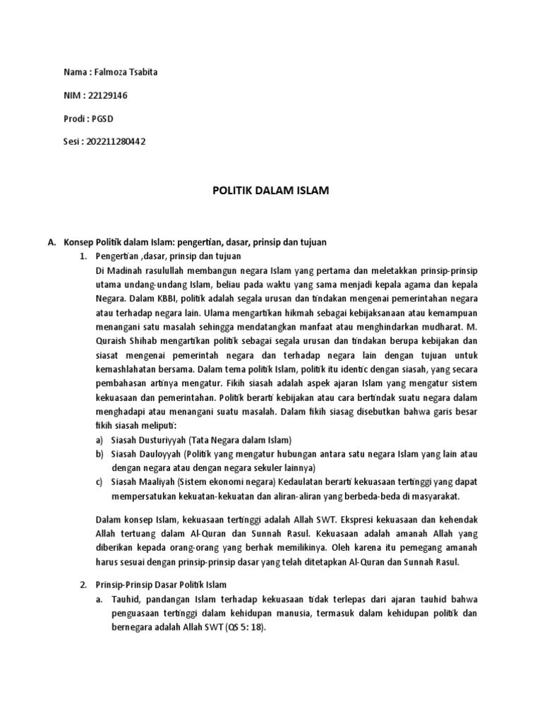 Politik Dalam Islam Pdf 