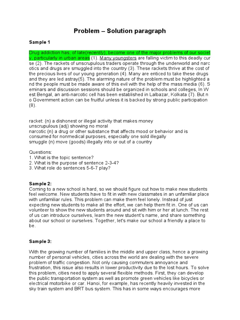 Problem - Solution Paragraph | PDF | Car | Public Transport