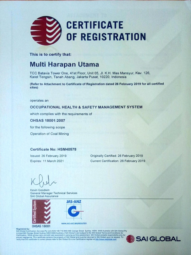 Oshas 18001 | PDF | Occupational Safety And Health | Safety