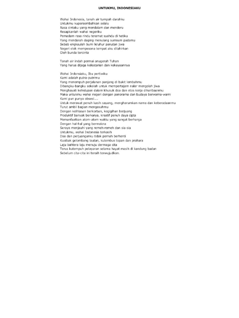 Puisi Cinta Tanah Air Naraya Rabbani Salim X IPS 1 | PDF