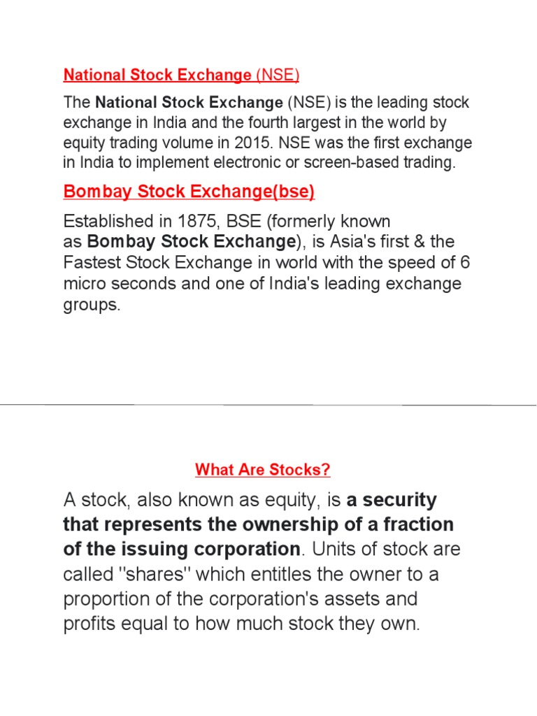 National Stock Exchange | PDF