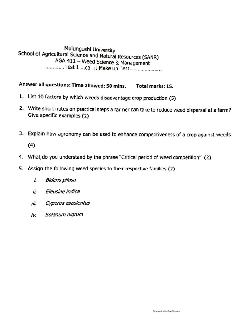 AGC 411 Test 1 2021 | PDF