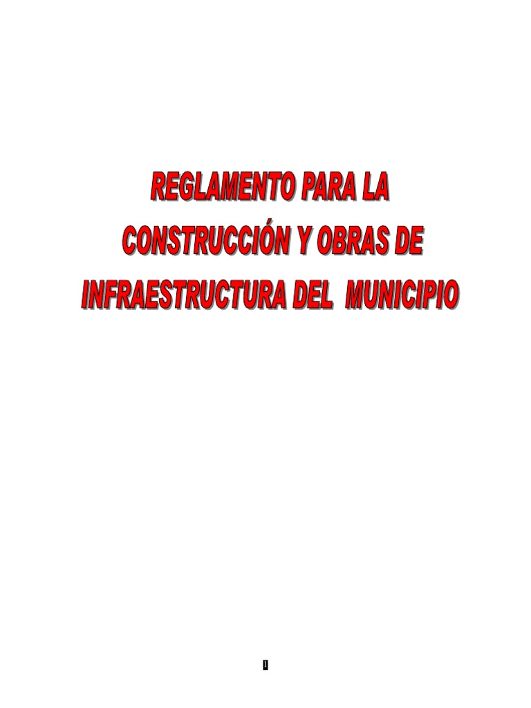 Reglamento para la Construcción y Obras de Infraestructura del Municipio de Morelia | PDF ...