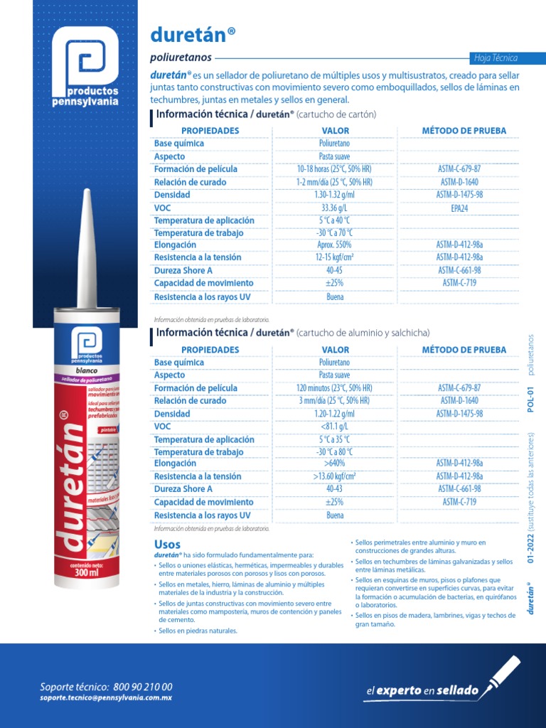 01 Duretán® HT 2022 | PDF | Química | Materiales