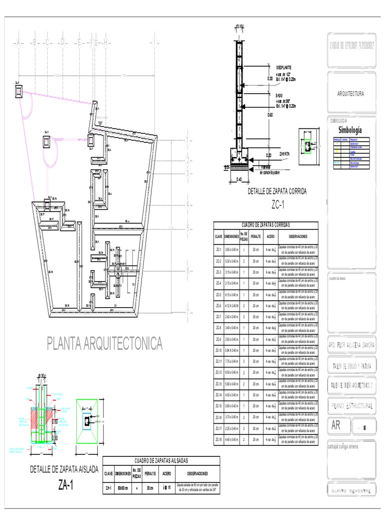 Plano de Cimentacion | PDF | Bienes raíces | Ingeniería