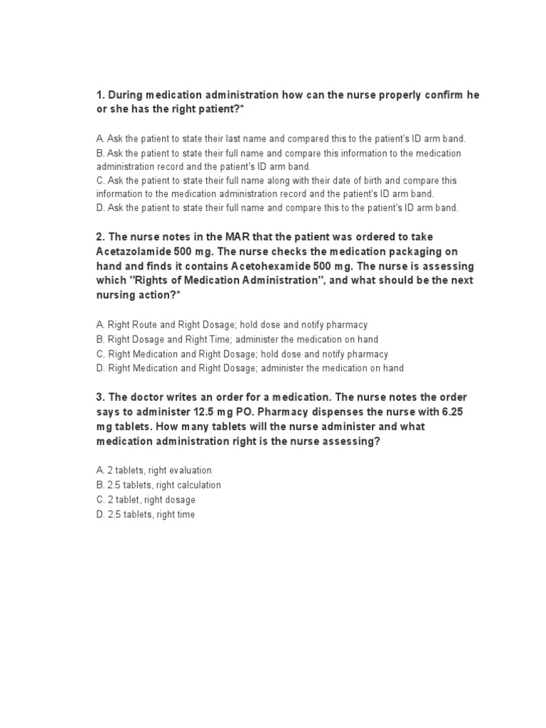 Nurdr Right To Medication Questions | PDF | Dose (Biochemistry) | Chemistry