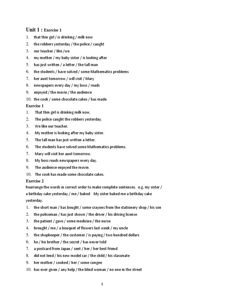 Exercises | PDF | Linguistics