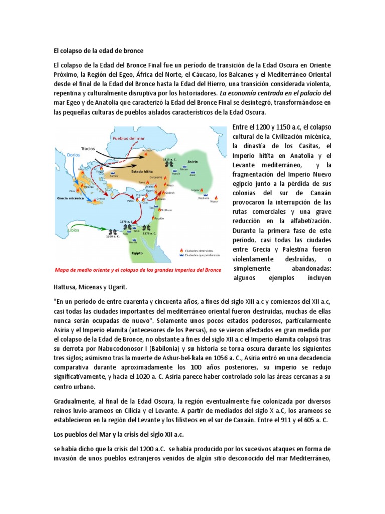 El Colapso de La Edad de Bronce | PDF | Edad de Bronce | 2do milenio aC