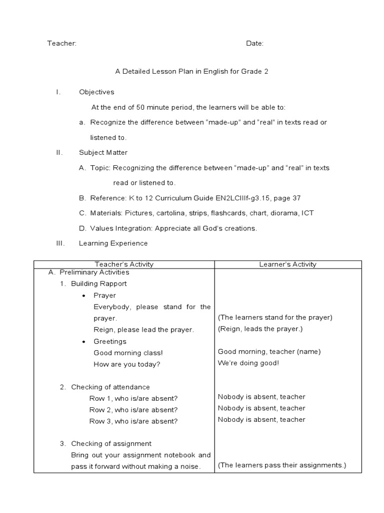 Detailed LP ENG2 | PDF