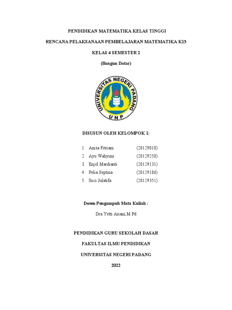 RPP Persegi KLP 1 (Revisi) | PDF