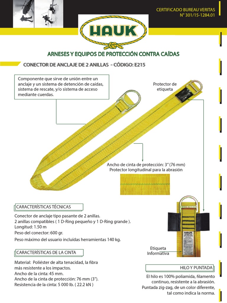 HT Conector de Anclaje de 2 Anillas Hauk E215 | PDF | Materiales ...