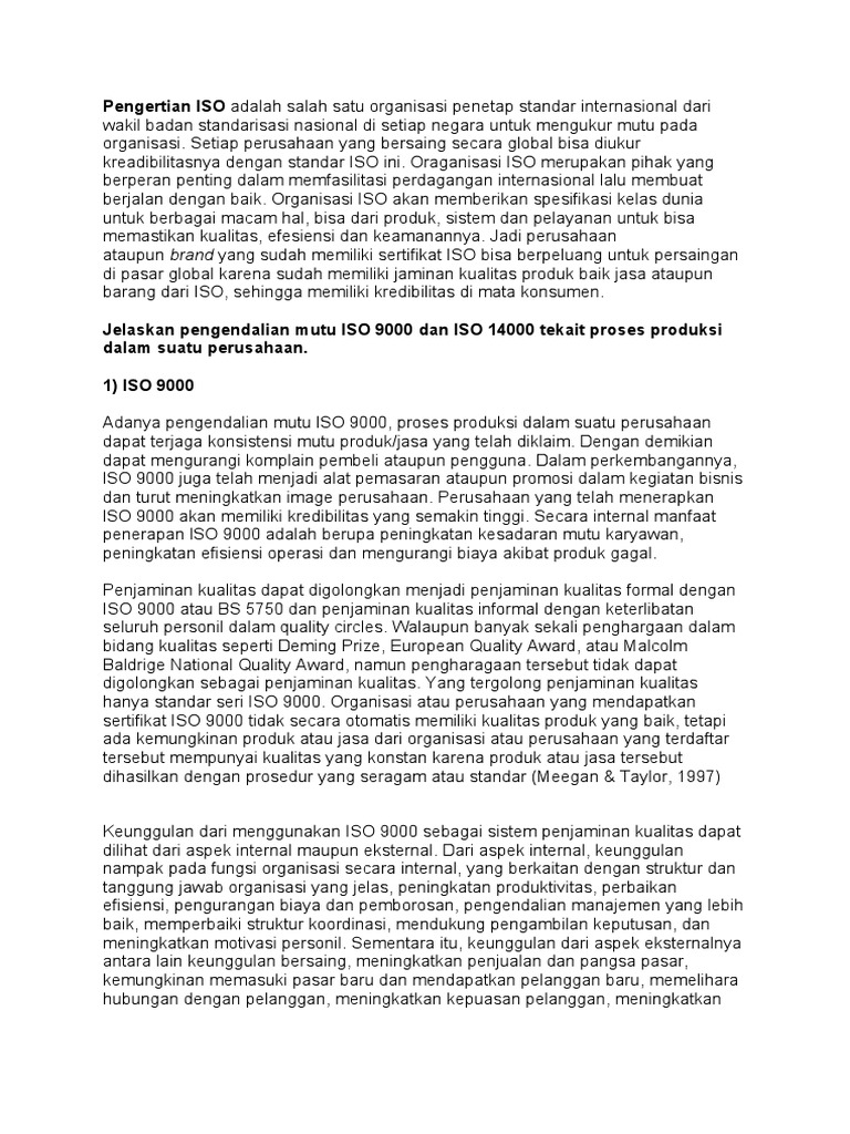 Pengertian ISO | PDF