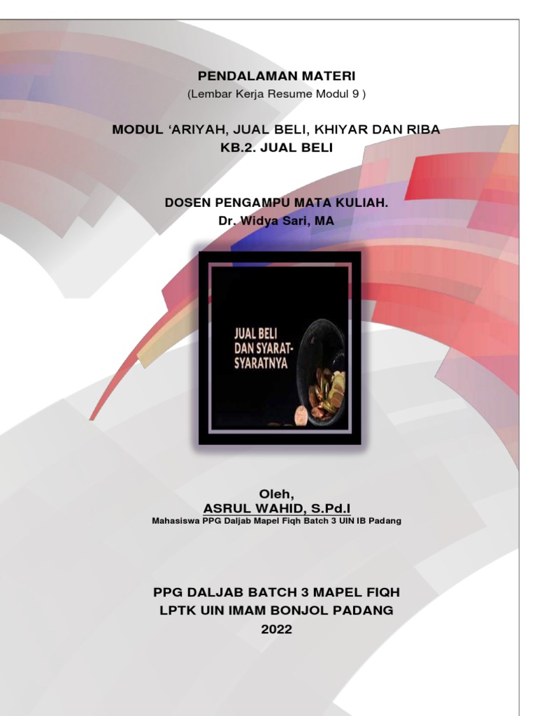 Resume KB 2 MODUL 9 | PDF