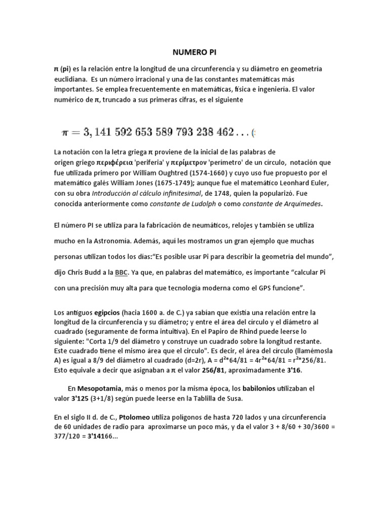 Taller Matematicas Basicas | PDF | Pi | Números Taller Matematicas Basicas | PDF | Pi | Números