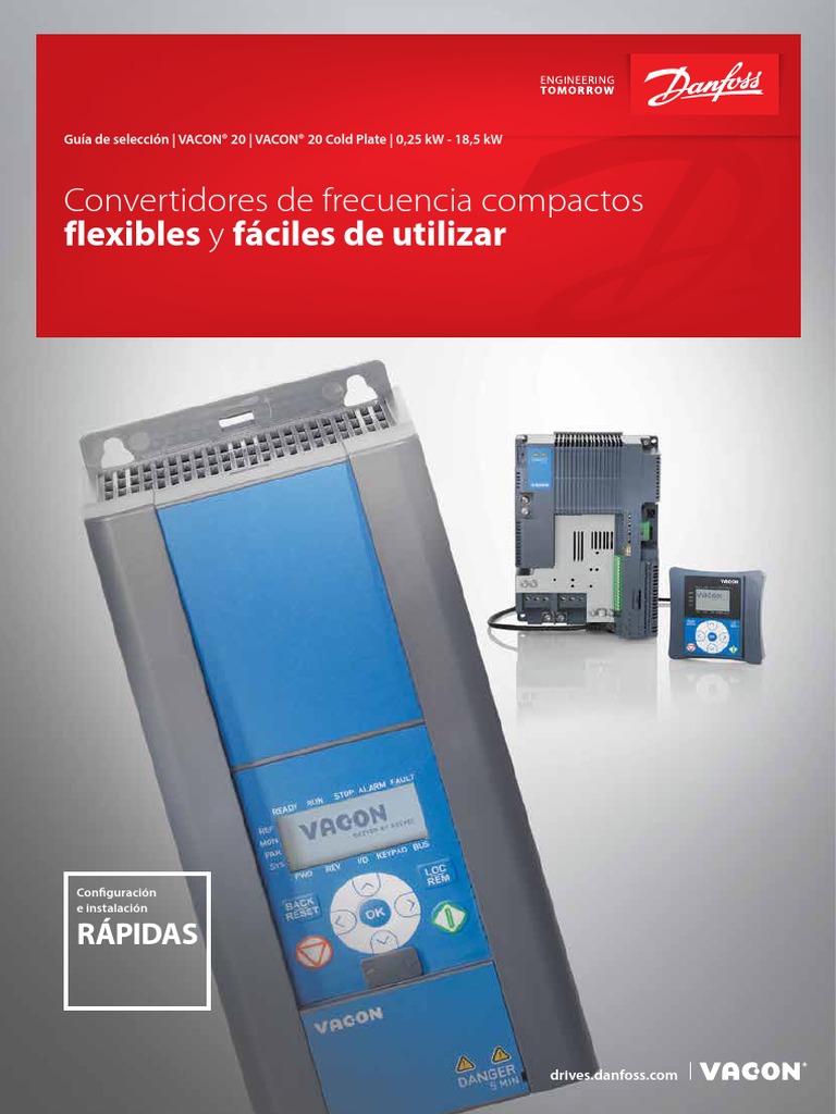 Brochure VACON 20 | PDF | Controlador lógico programable | Corriente eléctrica