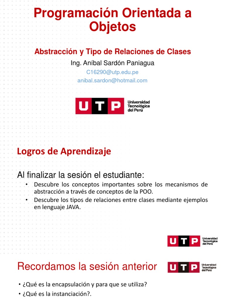 S03.s5 - Material - Abstracción y Tipo de Relaciones de Clases | PDF ...
