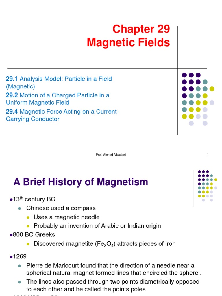 Chap 29 Magnetic Fields | PDF | Magnetic Field | Force