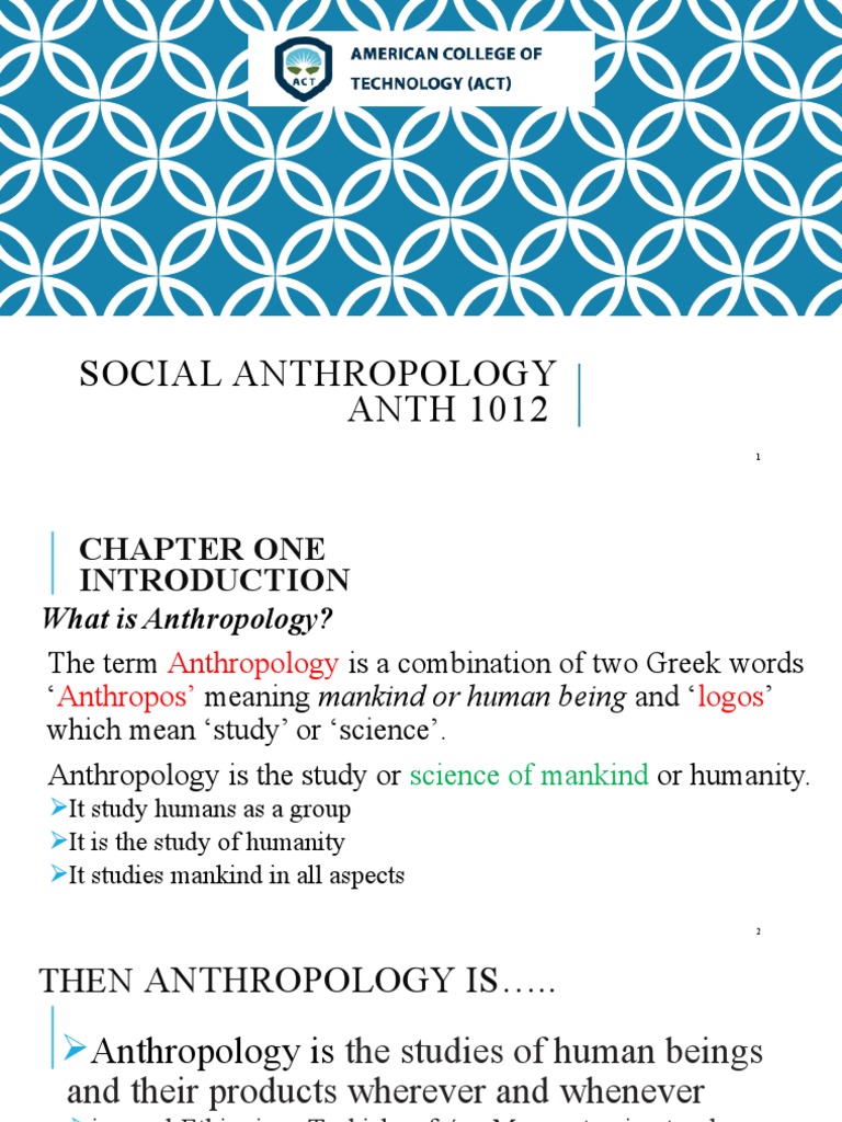 Overview of Anthropology's Four Fields | PDF | Anthropology | Linguistics