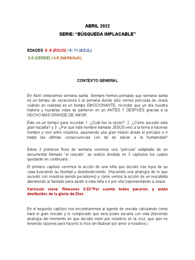 Búsqueda Implacable Cap 1 | PDF | Jesús | Libre albedrío