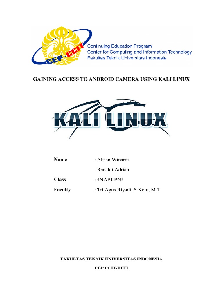 Alfian Winardi, Renaldi Adrian Kali Linux Gaining Access Android | PDF ... Alfian Winardi, Renaldi Adrian Kali Linux Gaining Access Android | PDF ...