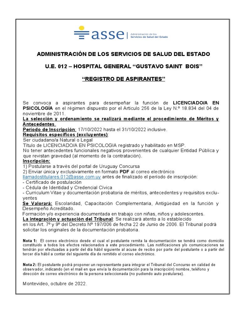 Licenciado en Psicologia - Saint Bois | PDF