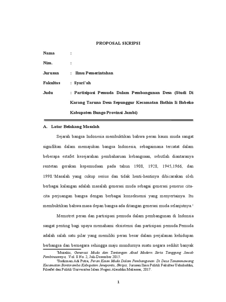 Contoh Proposal Skripsi.. | PDF