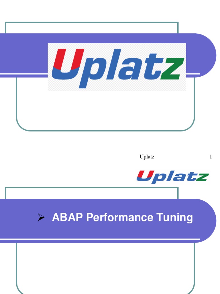 ABAP Performance Tuning | PDF | Database Transaction | Software Engineering