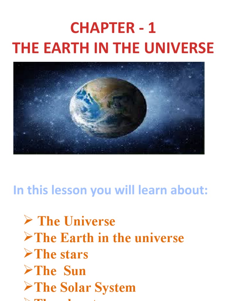 L1-The Earth in The Universe | PDF | Solar System | Planets