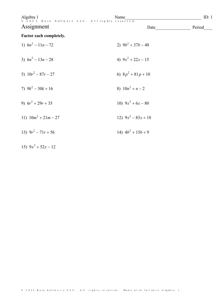 NVCCCCC Factoring Completely 3072022 | PDF