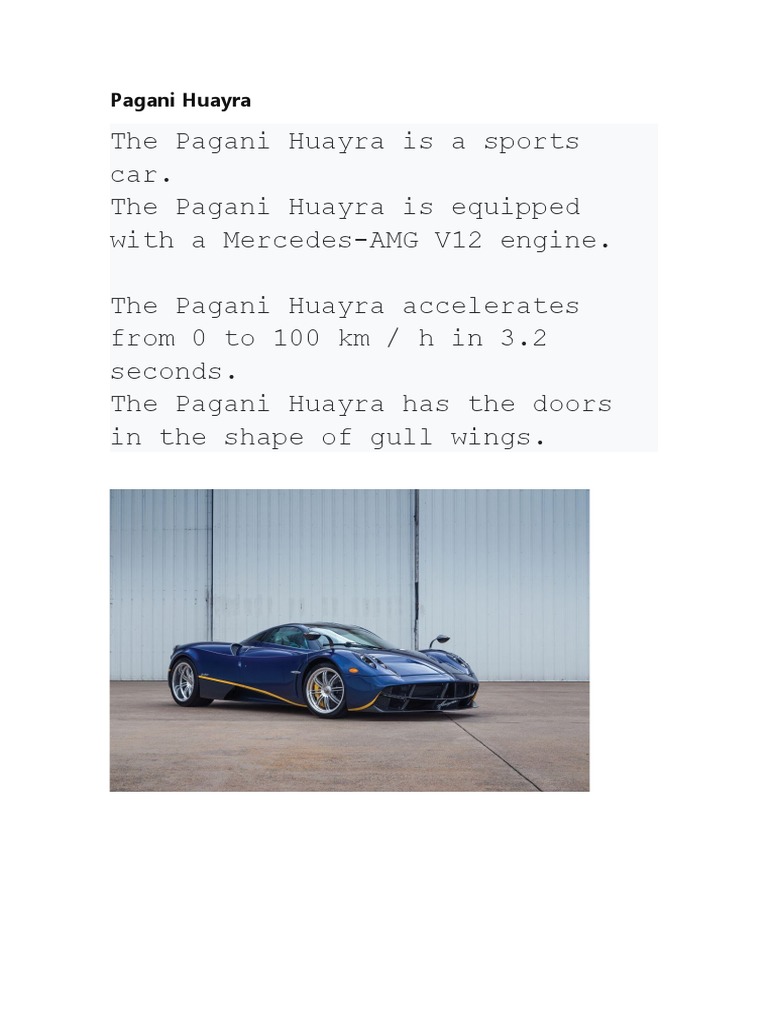 Pagani Huayra | PDF