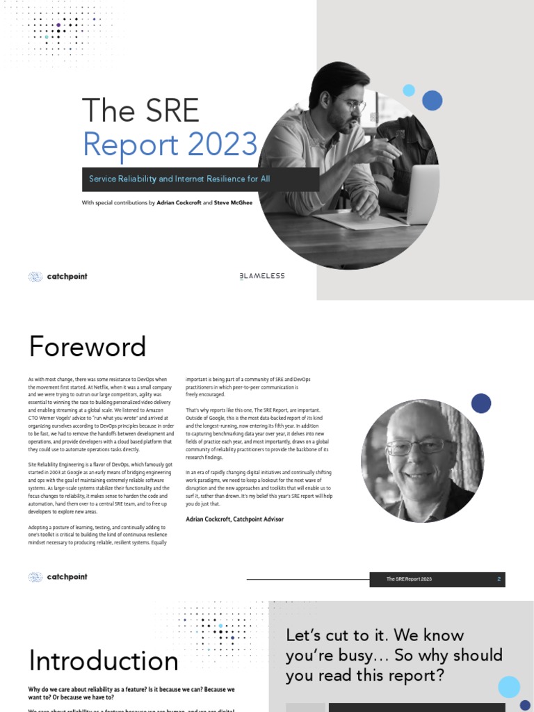 SRE Report 2023 Catchpoint | PDF | Reliability Engineering | Artificial Intelligence