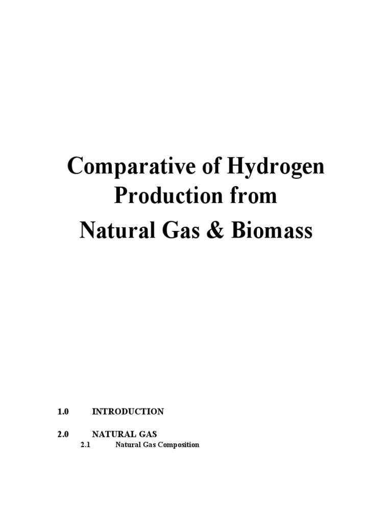 Comparative of Hyrogen Production | PDF | Science & Mathematics