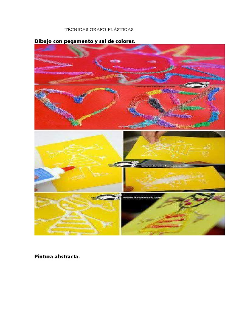 Técnicas Grafoplásticas para Niños | PDF | Pinturas | Papel