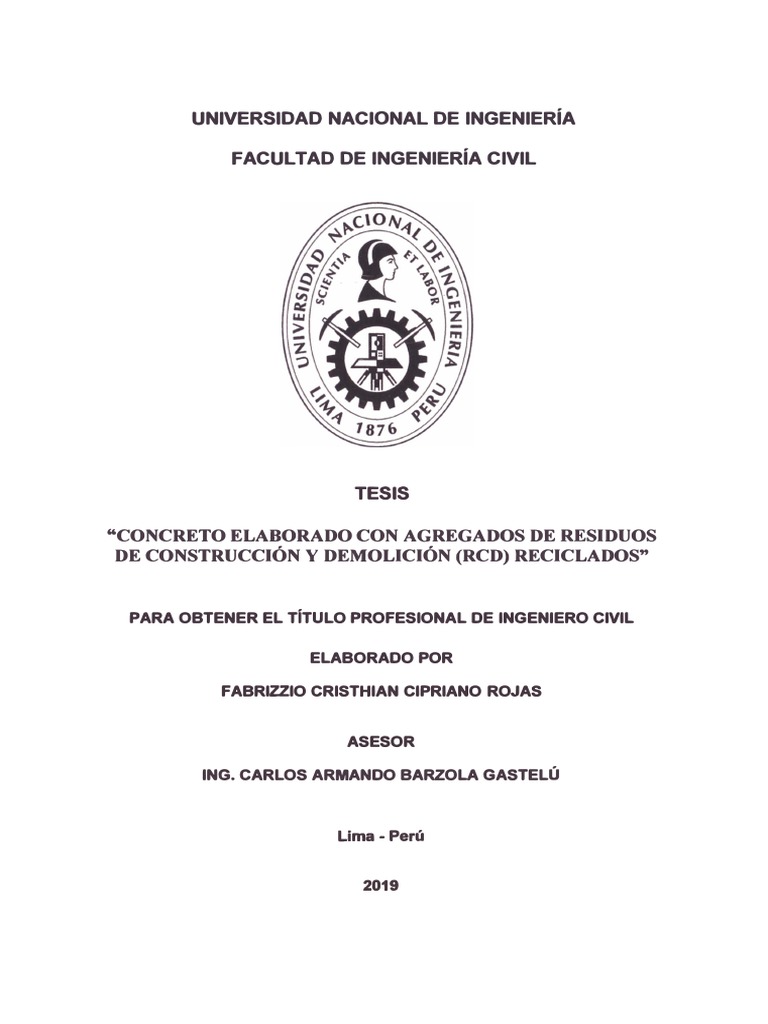 Cipriano UNI | PDF | Hormigón | Residuos