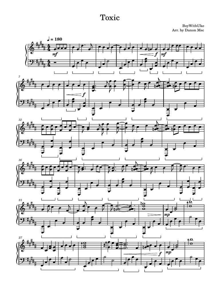 Toxic - Boy With Uke | PDF