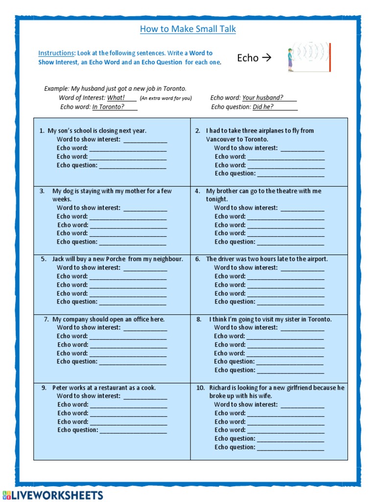 Echo Words and Questions | PDF | Career & Growth | Games & Activities