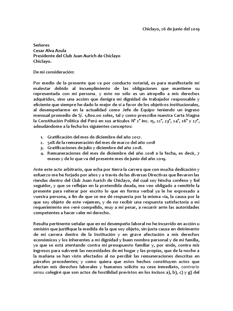 Carlos Perleche A Juan Aurich | PDF | Justicia | Crimen y violencia