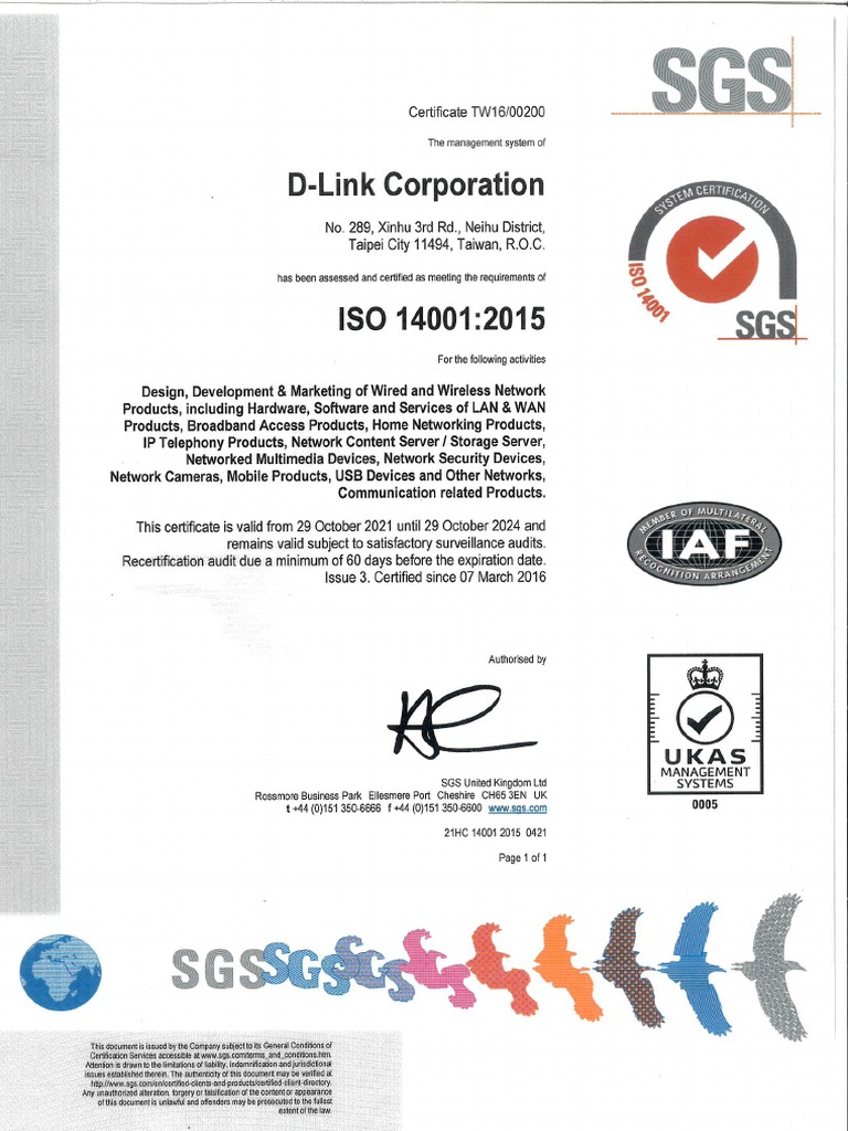 ISO 14001 - 2015 2021 To 2024 | PDF