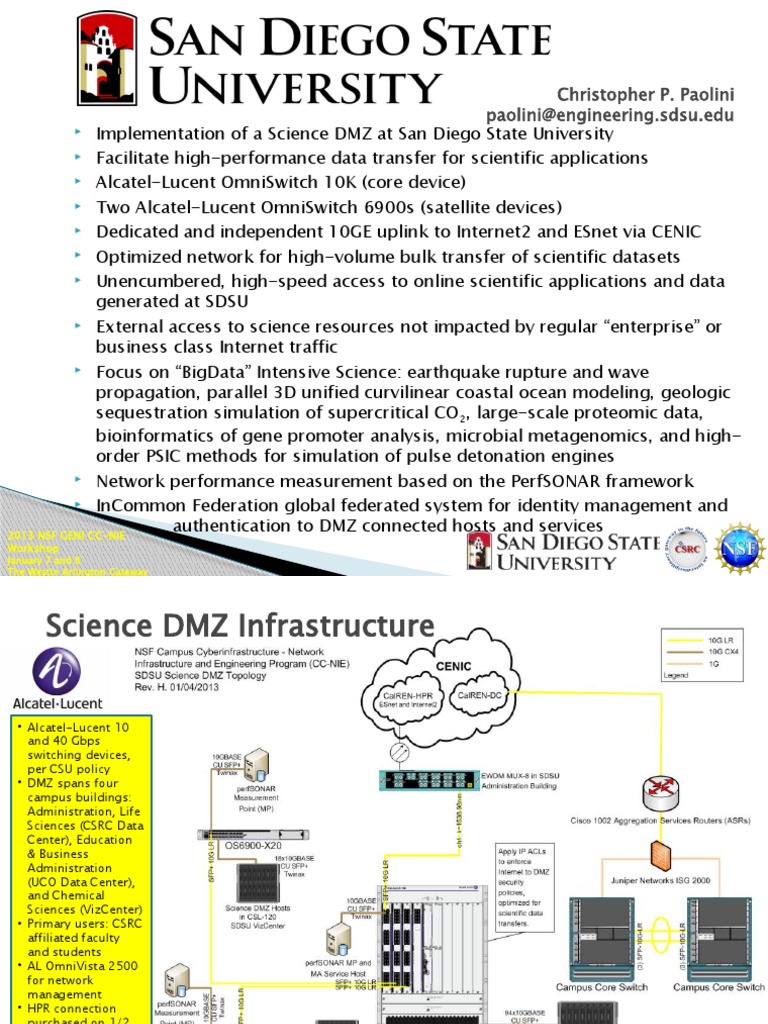 Science DMZ Implementation at San Diego State University | PDF ...