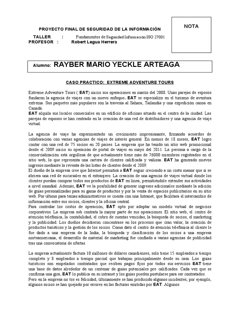 Examen - Rayber Mario | PDF | Transport Layer Security | Autenticación