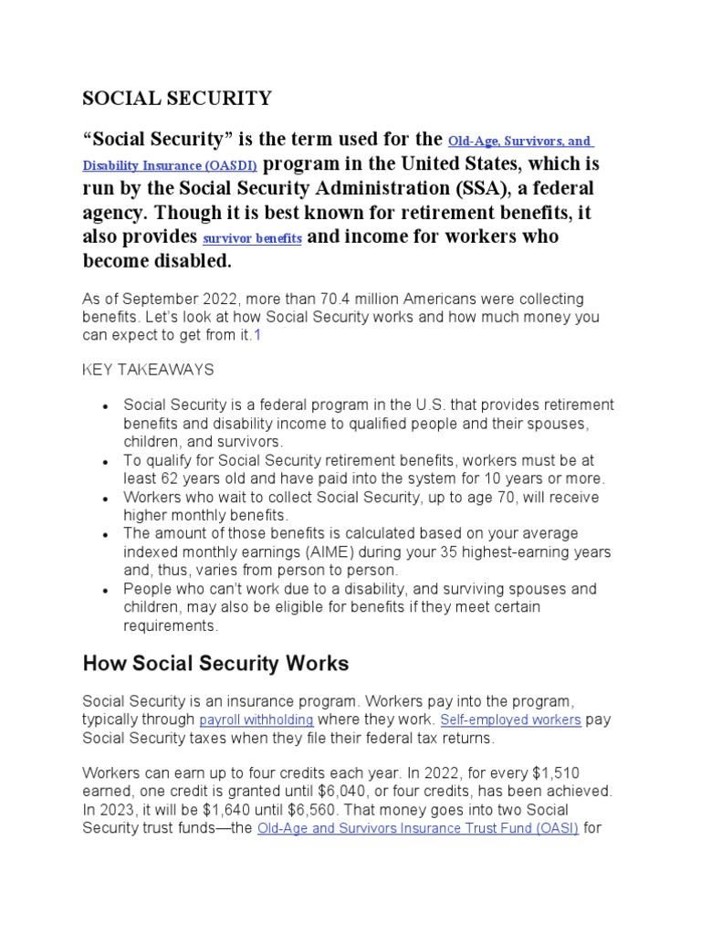 Social Security | PDF | Business | Social Science