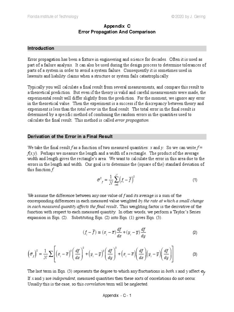 Error Analysis | PDF | Errors And Residuals | Observational Error